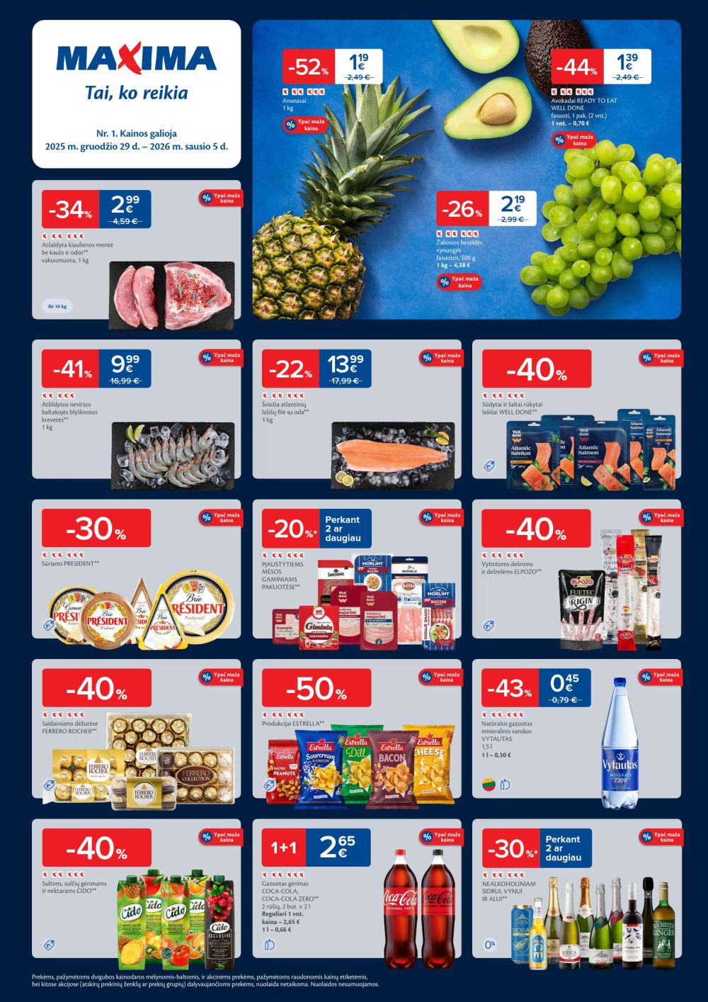 MAXIMA - Kaininis leidinys Nr.1 (2025 12 29 - 2026 01 05) - Lietuva ...